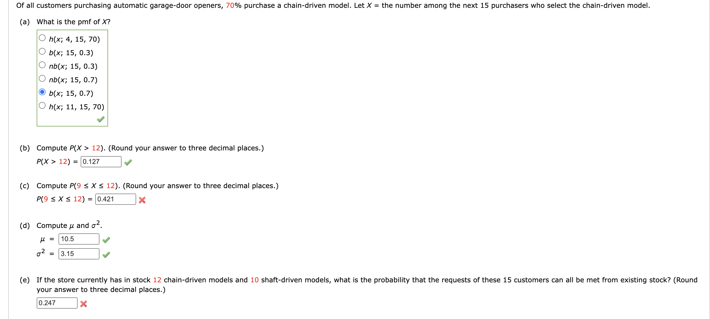 Solved Of all customers purchasing automatic garage-door | Chegg.com
