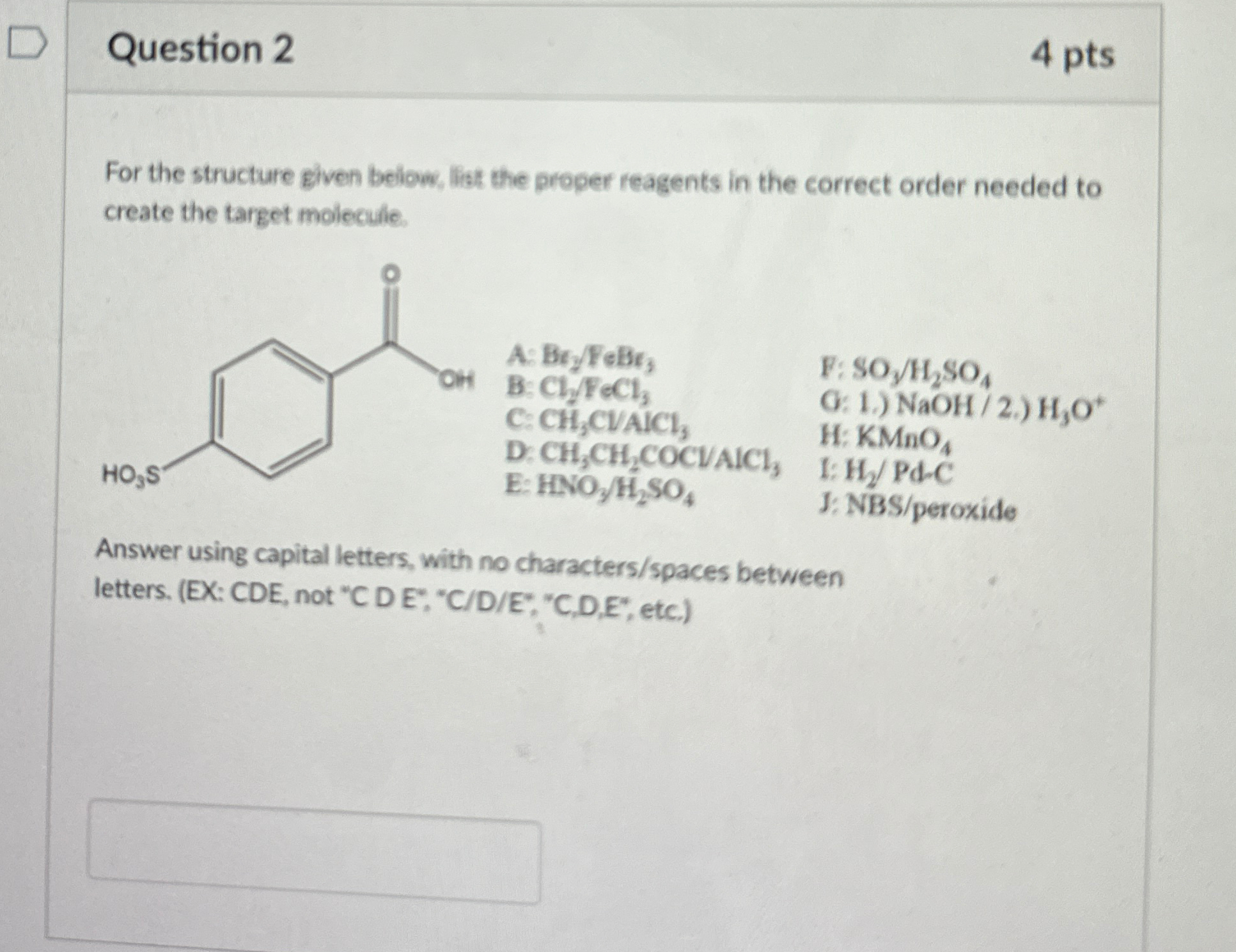 Solved Question 24 ﻿ptsFor the structure given below, list | Chegg.com