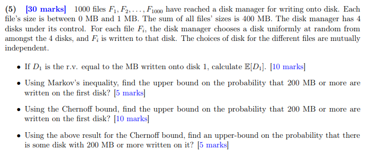Solved 1000 ﻿files F1,F2,dots,F1000 ﻿have reached a disk | Chegg.com