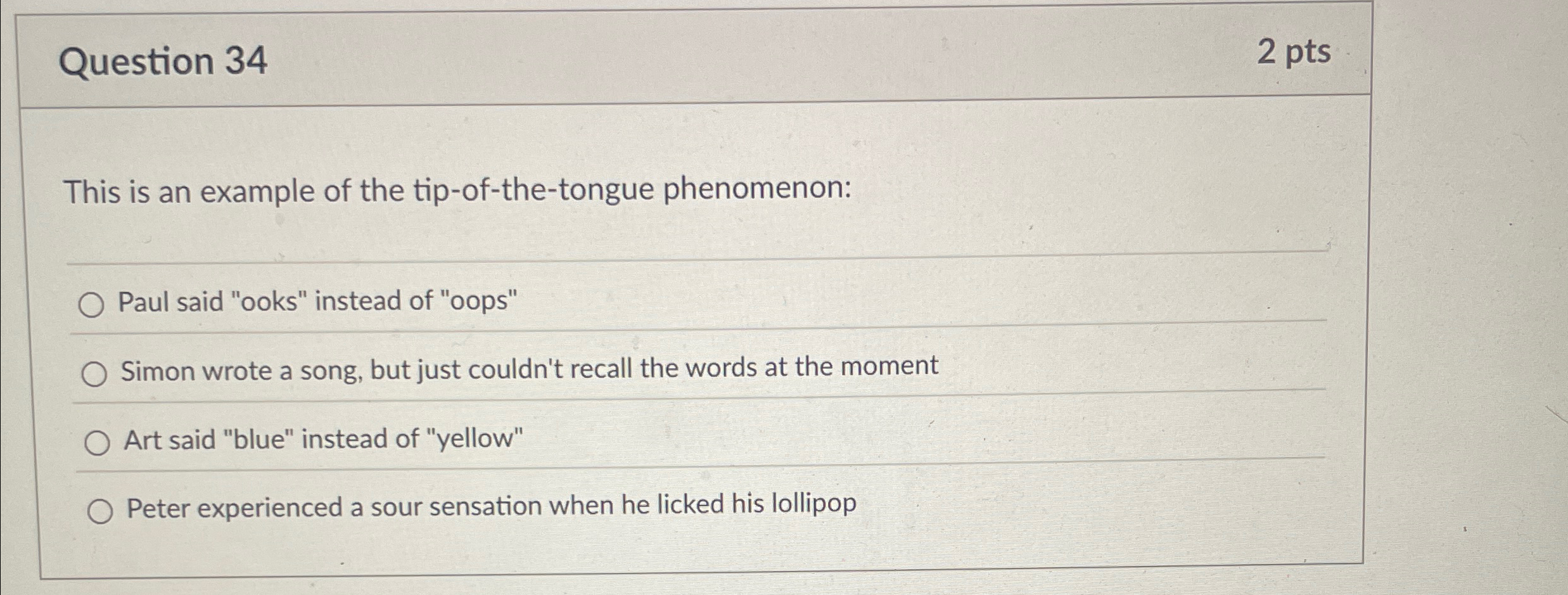 Solved Question 342 ﻿ptsThis is an example of the | Chegg.com