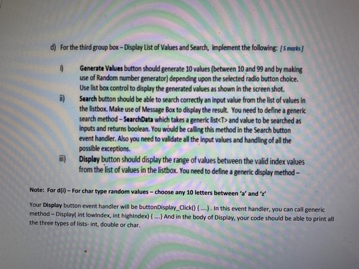 Solved Exercise 03: a. Create a Windows Form App/WPF to as | Chegg.com