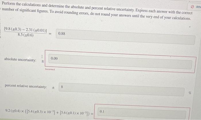 Solved Perform the calculations and determine the absolute | Chegg.com
