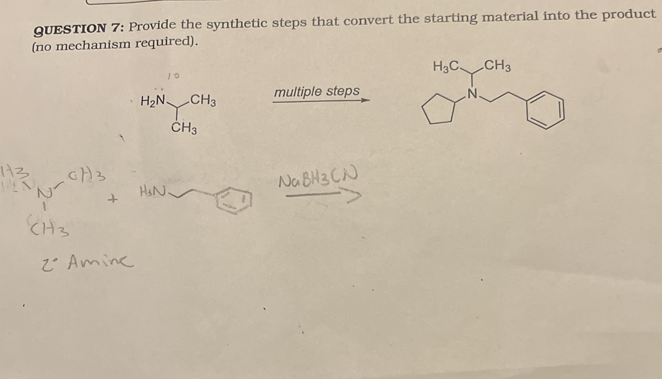 Solved QUESTION 7: Provide the synthetic steps that convert | Chegg.com