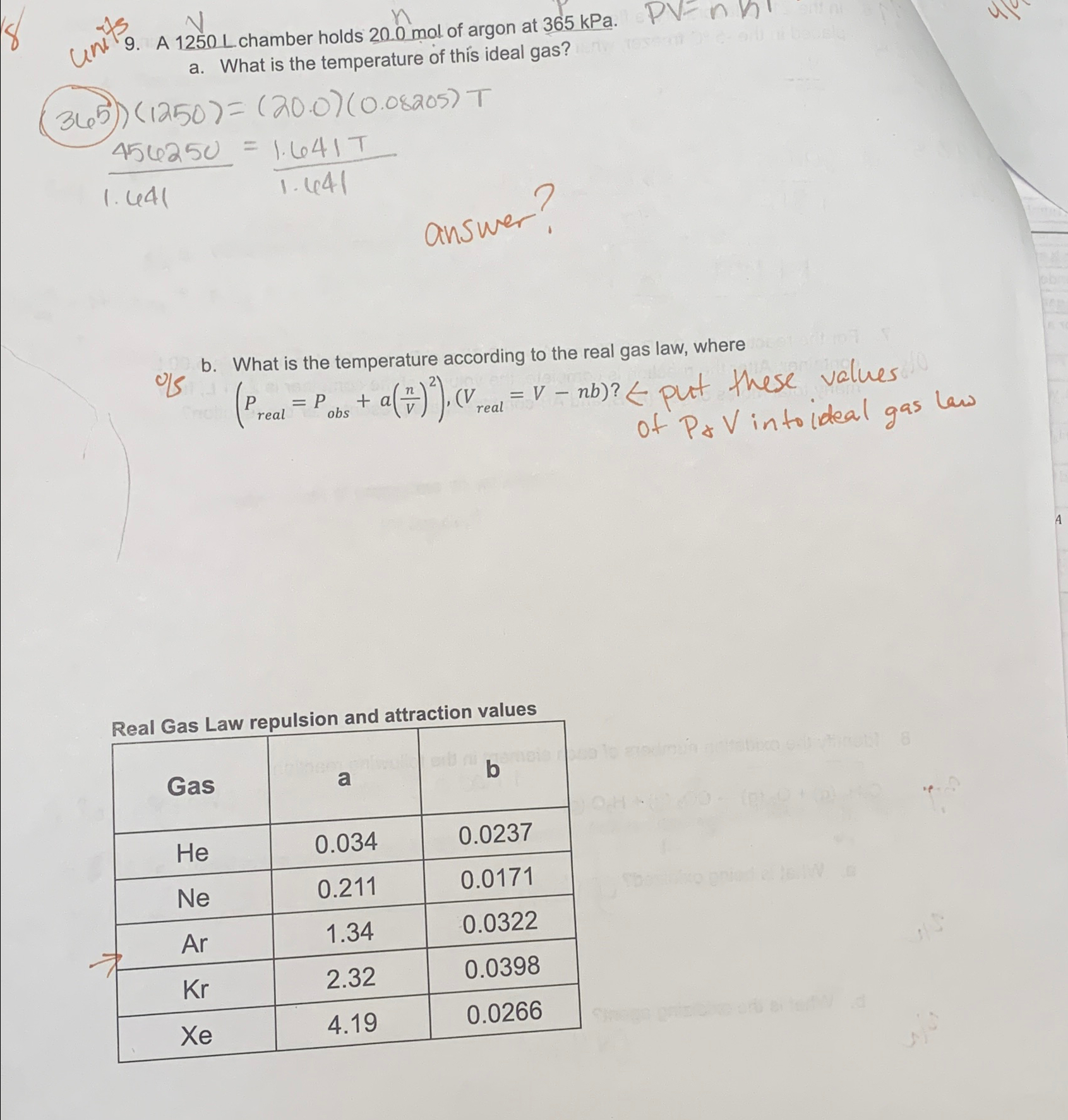 Solved A 1250L ﻿chamber holds 20.0mol of argon at 365kPa.a. | Chegg.com