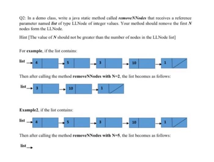 Solved Q2 In A Demo Class Write A Java Static Method