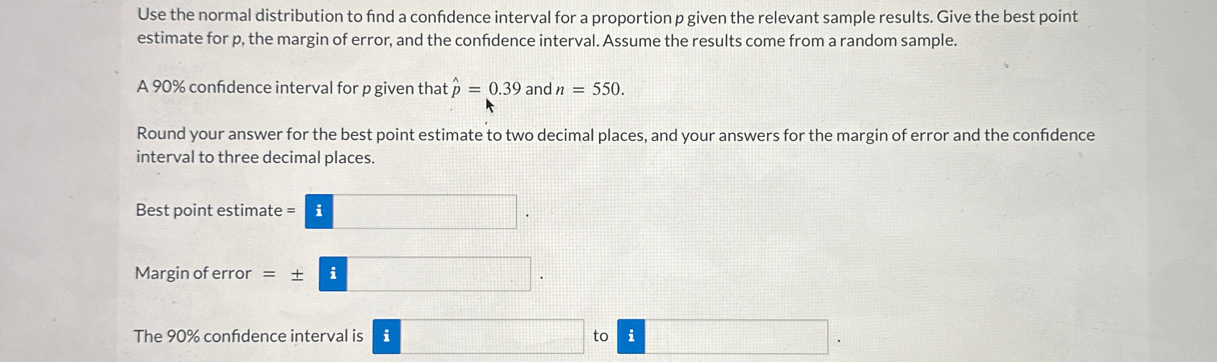 Solved Use the normal distribution to find a confidence | Chegg.com