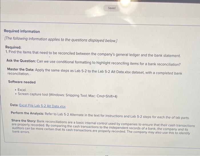 Required information [The following information | Chegg.com