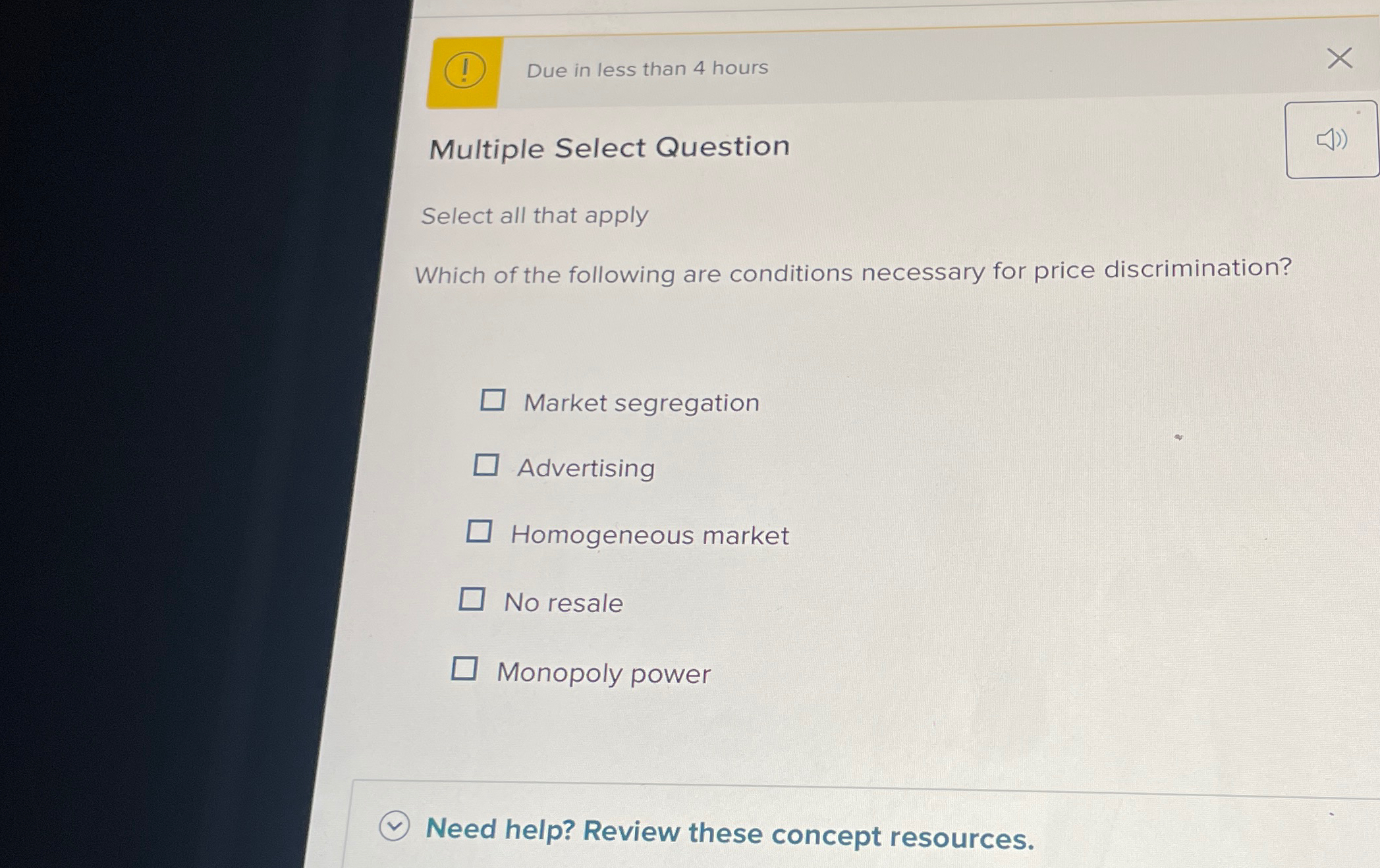 Solved (1)Due in less than 4 ﻿hoursMultiple Select | Chegg.com