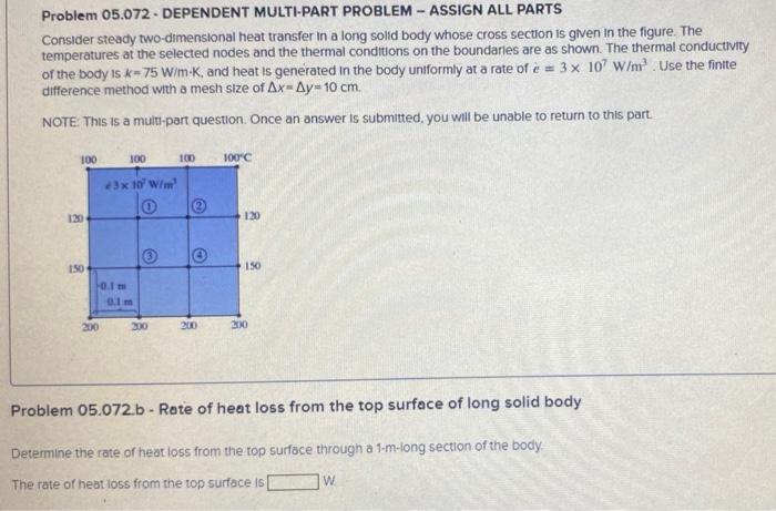 Solved Problem 05.072 - DEPENDENT MULTI-PART PROBLEM - | Chegg.com