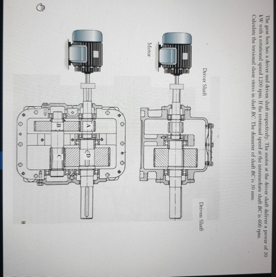 Solved The gear box has a driver and drive shaft | Chegg.com
