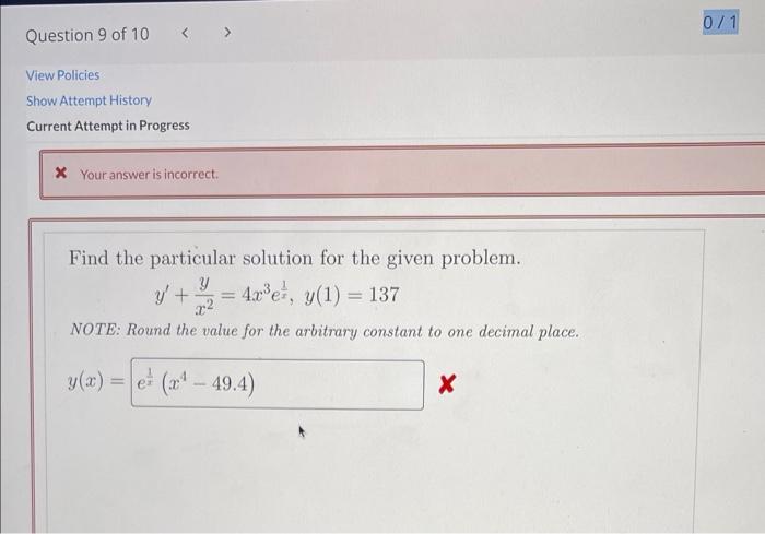 Solved View Policies Show Attempt History Current Attempt in | Chegg.com