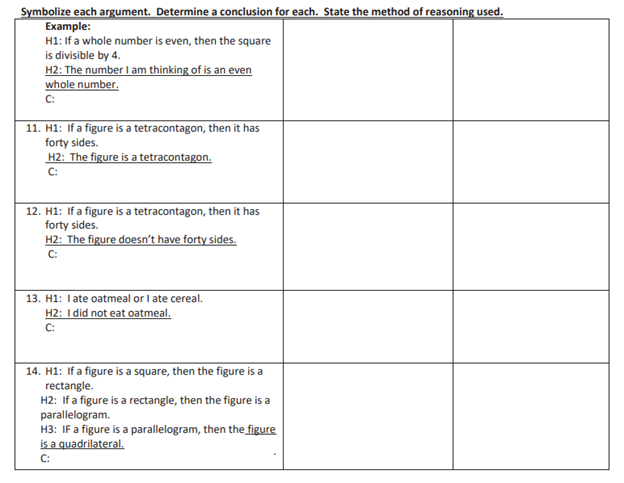 Solved Symbolize each argument. Determine a conclusion for | Chegg.com