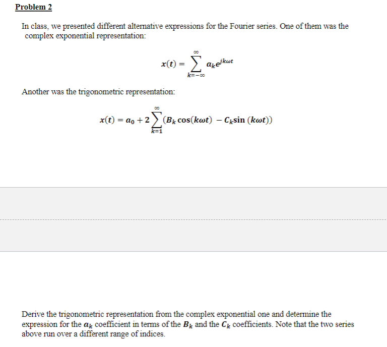 Solved Problem 2In class, we presented different alternative | Chegg.com