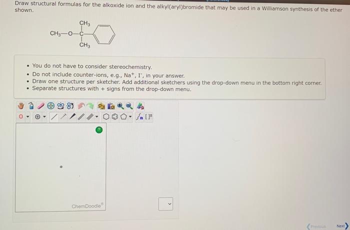 Solved Draw structural formulas for the alkoxide ion and the | Chegg.com