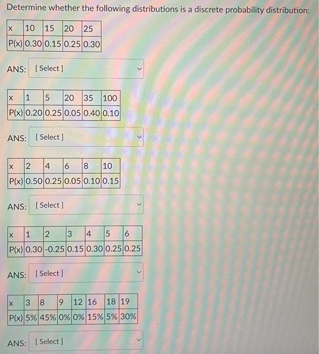 Solved Determine whether the following distributions is a | Chegg.com