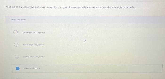 Solved The vagus and glassopharyngevi nerves carry atferent | Chegg.com
