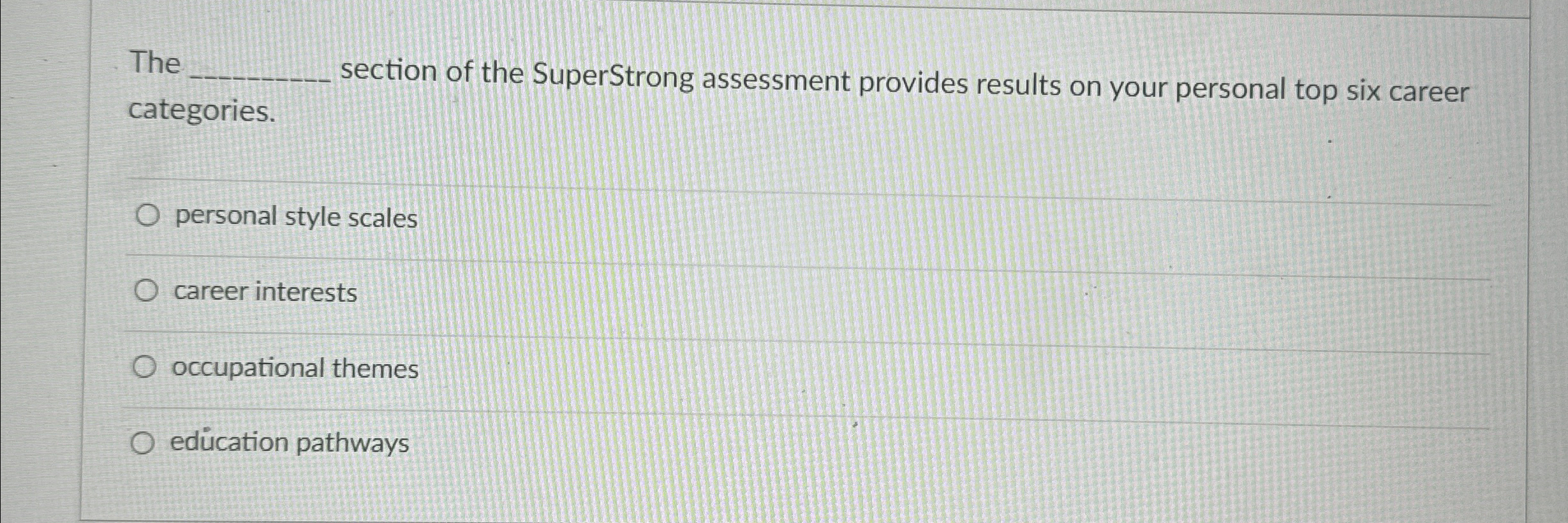 Solved Th ﻿categories. section of the SuperStrong | Chegg.com