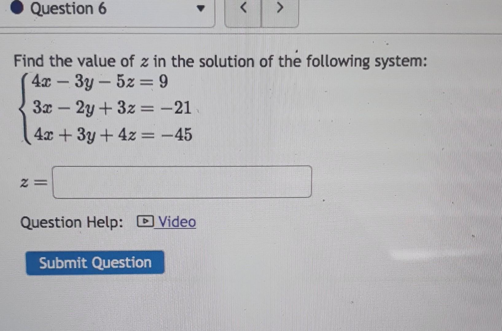 Solved Find the value of z in the solution of the following | Chegg.com