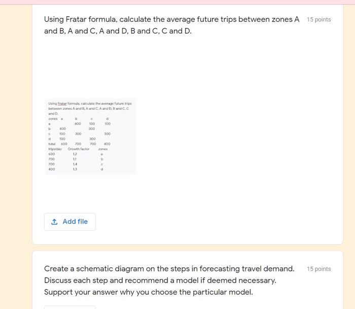 Solved a Using Fratar formula, calculate the average future | Chegg.com