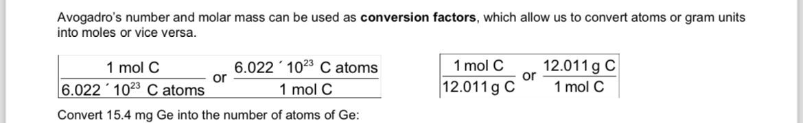 Solved Avogadro's number and molar mass can be used as | Chegg.com
