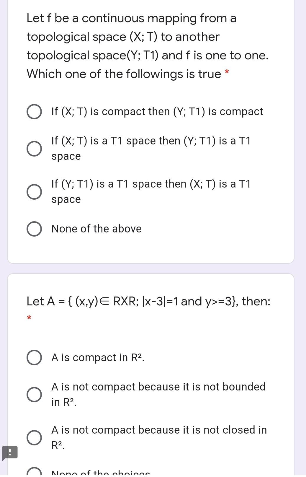 Solved Let F Be A Continuous Mapping From A Topological