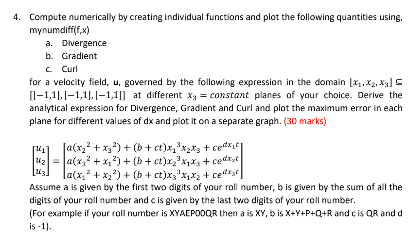 Solved Compute numerically by creating individual functions | Chegg.com
