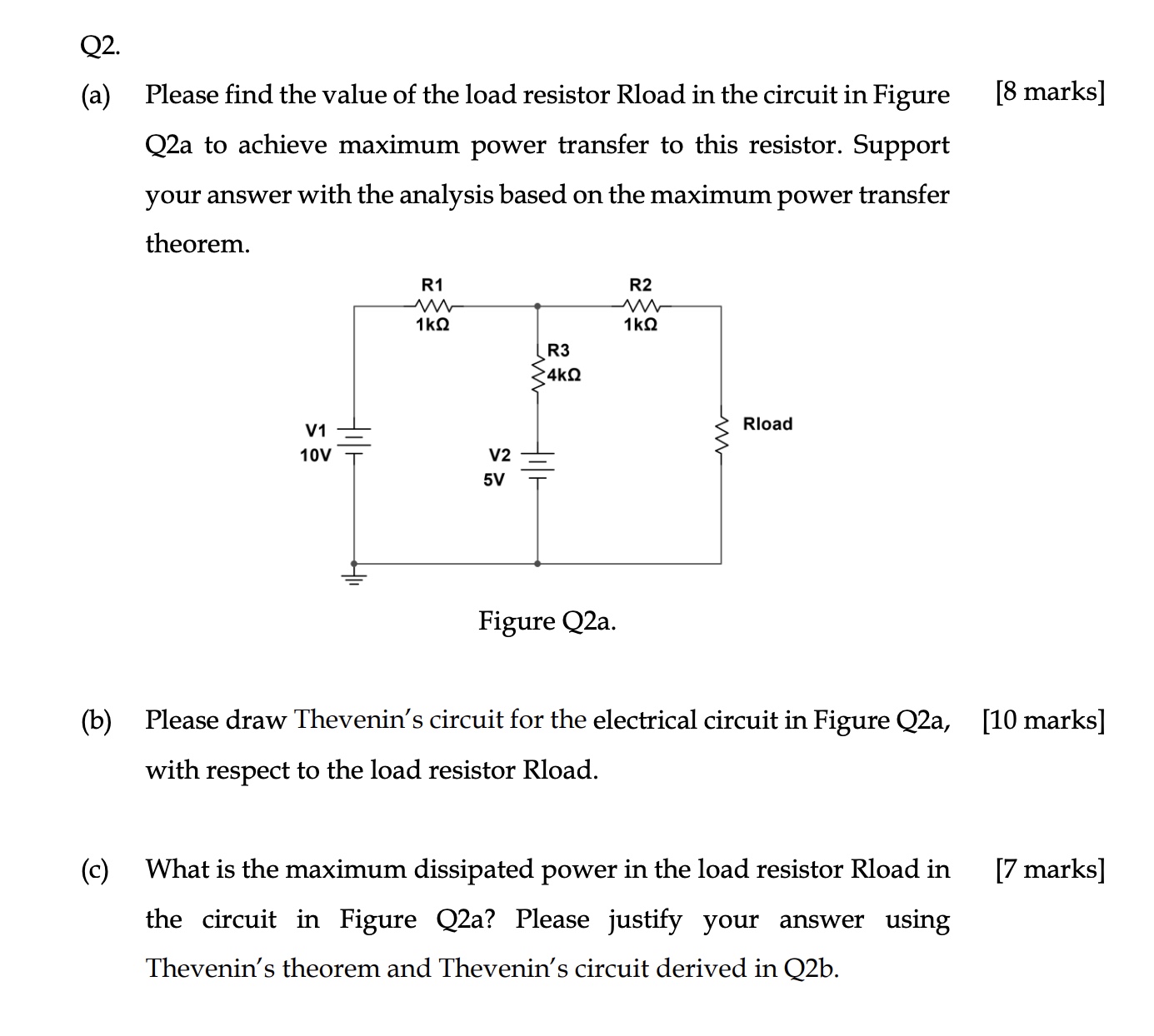 Solved Q2.(a) ﻿Please find the value of the load resistor | Chegg.com