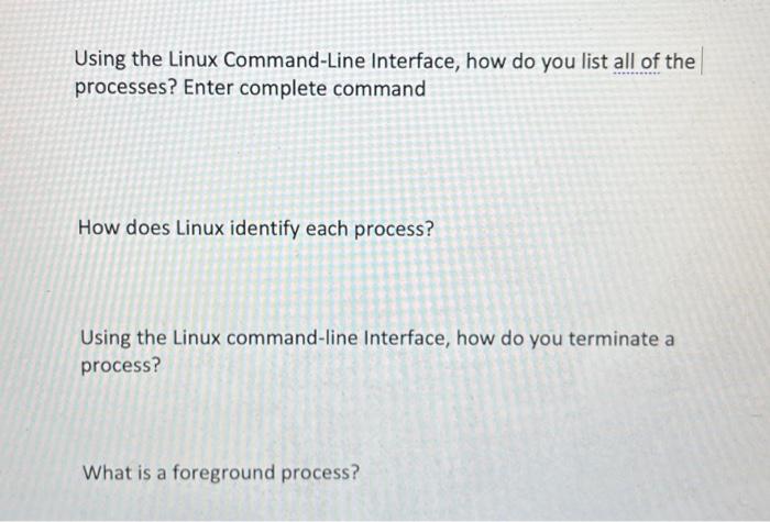 Solved Using the Linux Command-Line Interface, how do you | Chegg.com