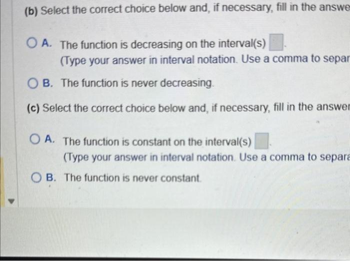 Solved Use the graph to determine (a) open intervals on | Chegg.com