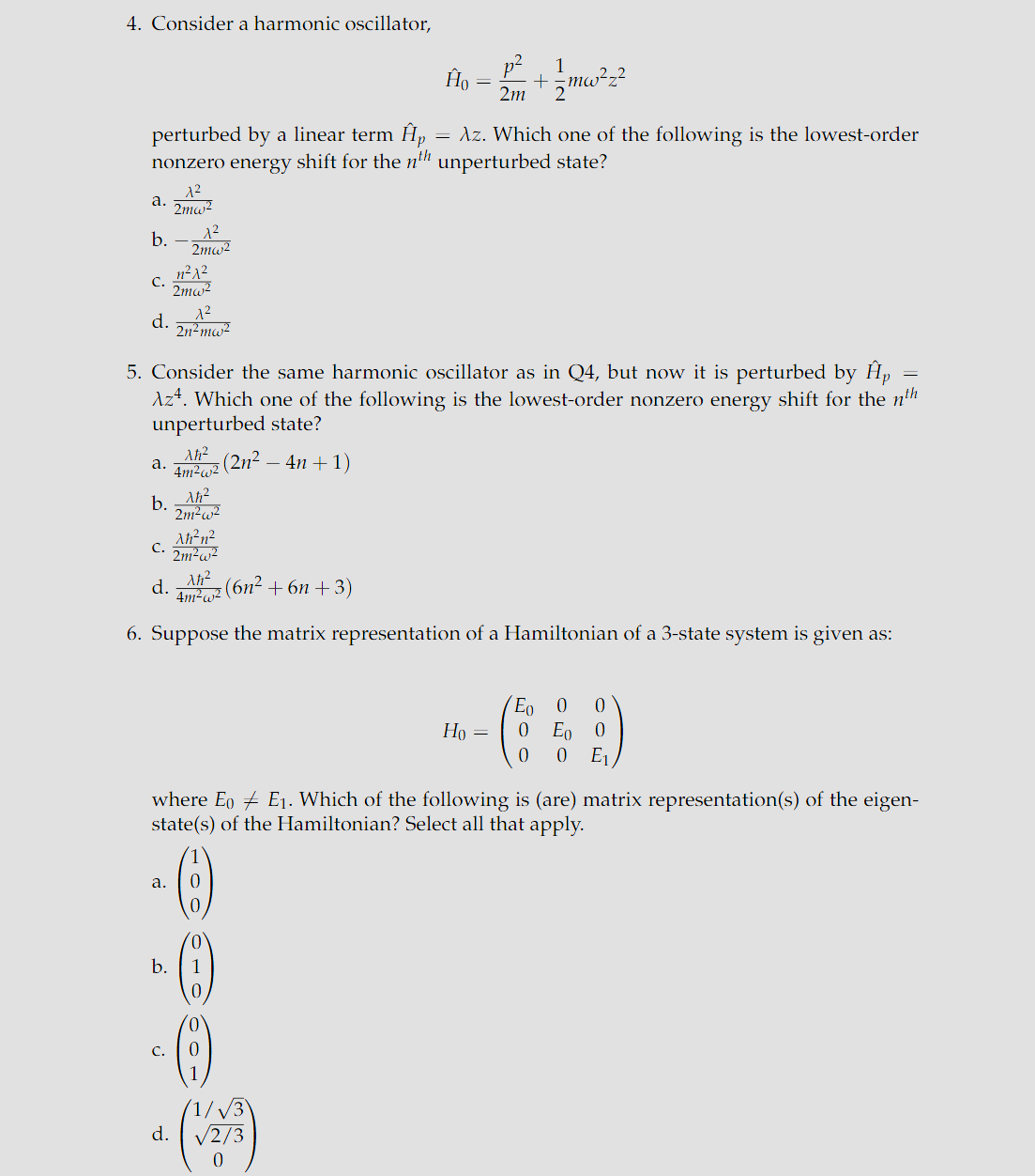 Solved Consider a harmonic | Chegg.com