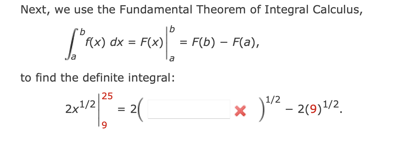 Solved Next, we use the Fundamental Theorem of Integral | Chegg.com