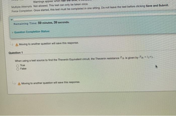 Solved Warnings appear when he Multiple Attempts Not | Chegg.com