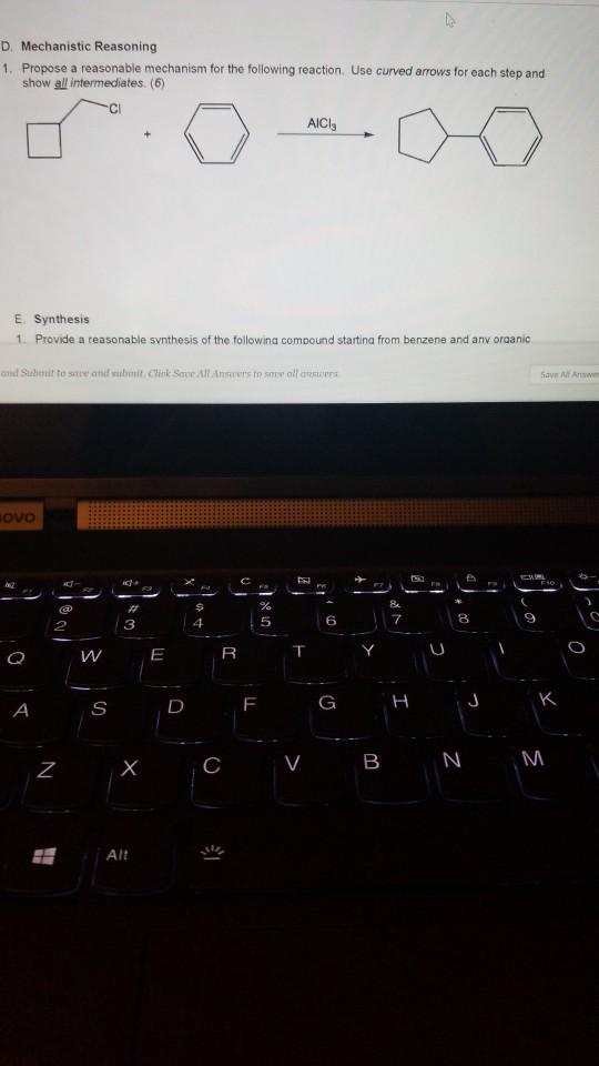 Solved D. Mechanistic Reasoning 1. Propose a reasonable | Chegg.com