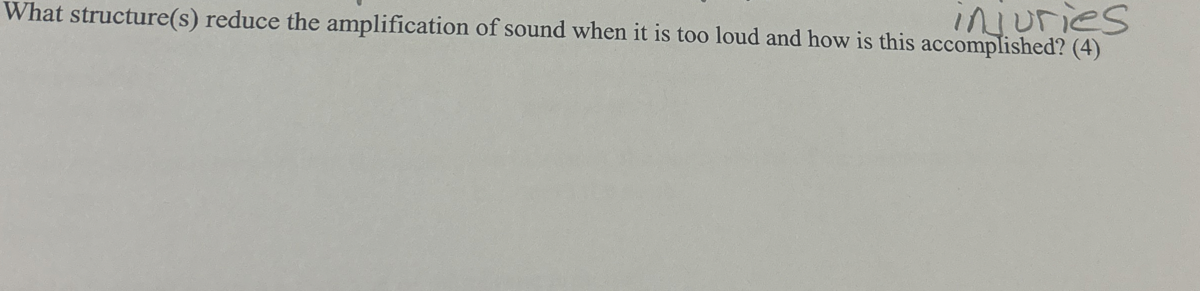 Solved What structure(s) ﻿reduce the amplification of sound | Chegg.com