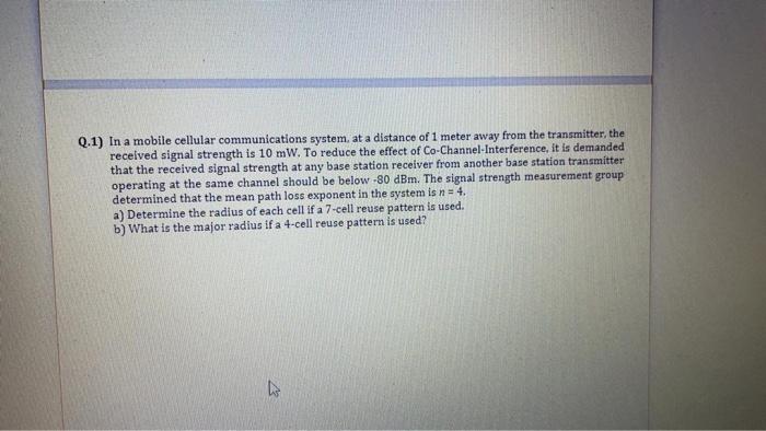 Solved P./0) -6 dB + -9 dB Q.2) A local spatial average of a | Chegg.com