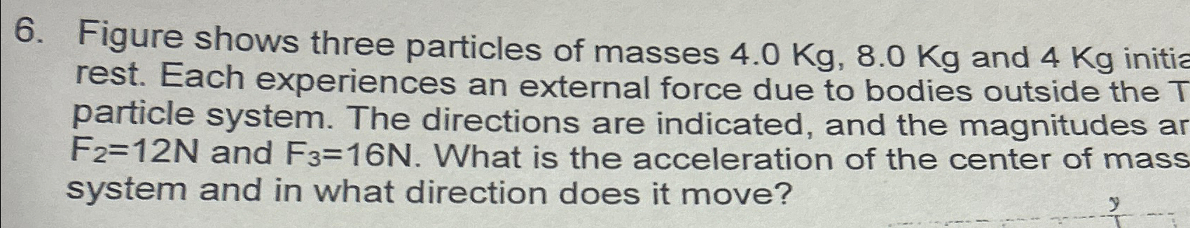 Solved Figure shows three particles of masses 4.0Kg,8.0Kg | Chegg.com