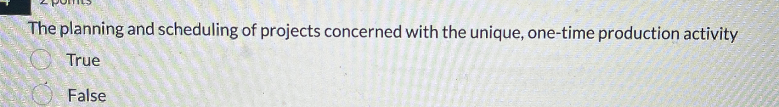 Solved The planning and scheduling of projects concerned | Chegg.com