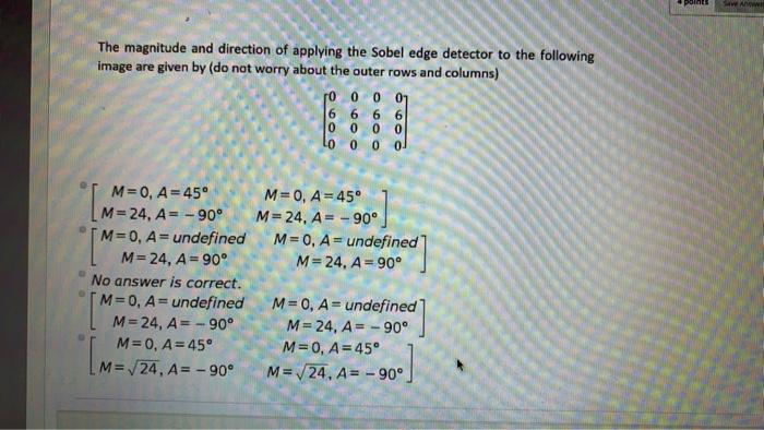 Www The magnitude and direction of applying the Sobel | Chegg.com
