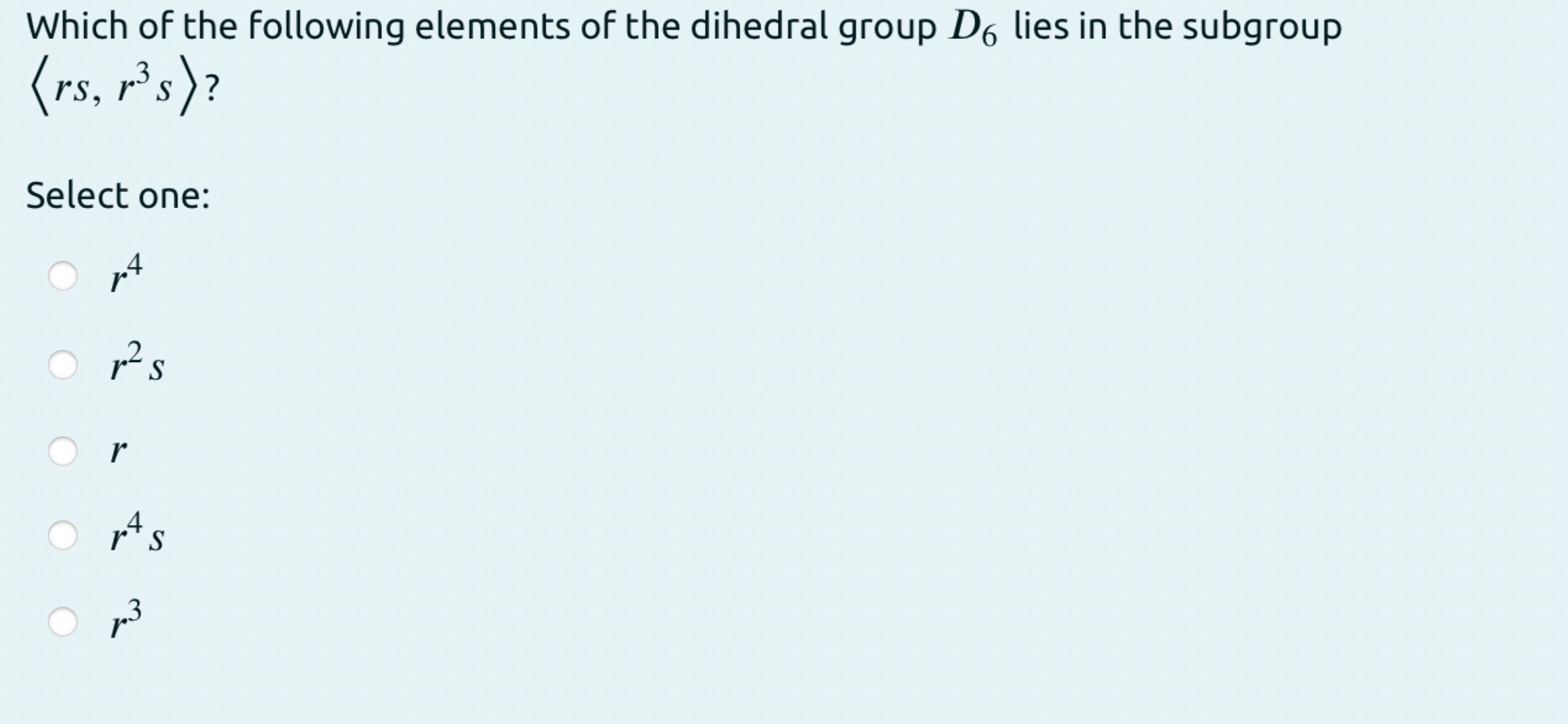 Solved Which of the following elements of the dihedral group | Chegg.com