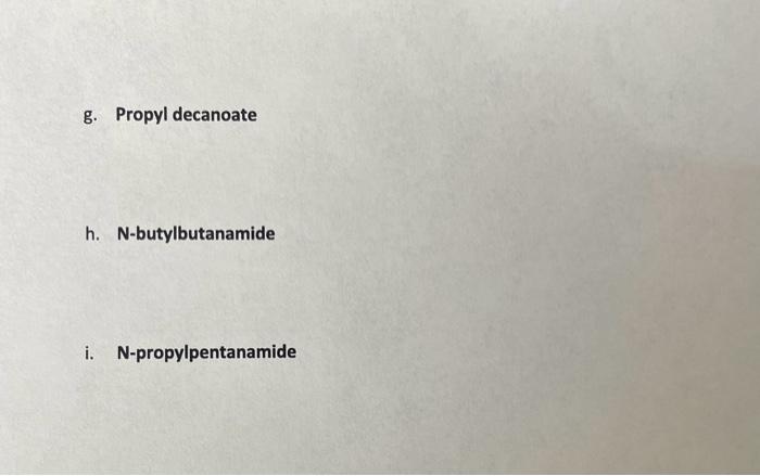 Solved Part 2: Draw the following molecules. (4 points each) | Chegg.com
