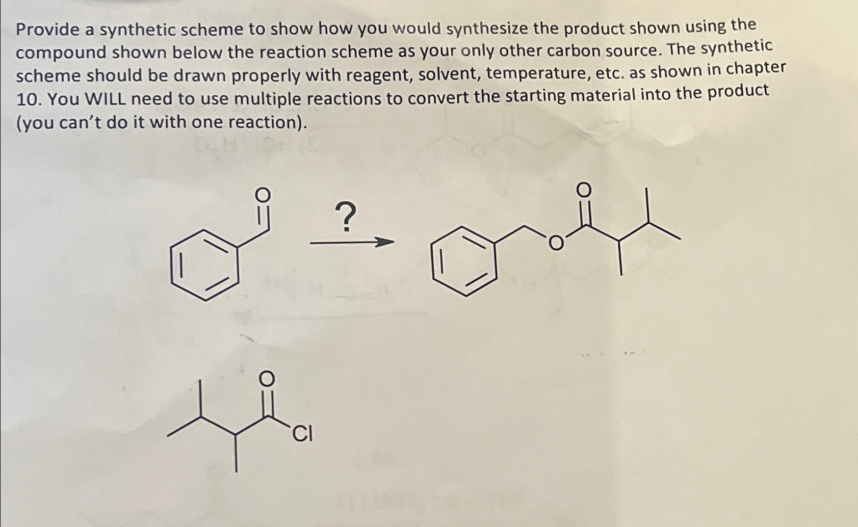 Solved Provide a synthetic scheme to show how you would | Chegg.com