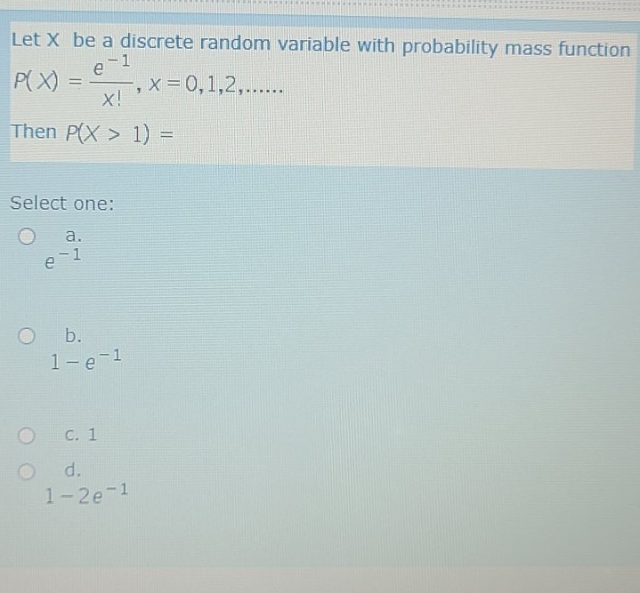 Solved Let x ﻿be a discrete random variable with probability | Chegg.com