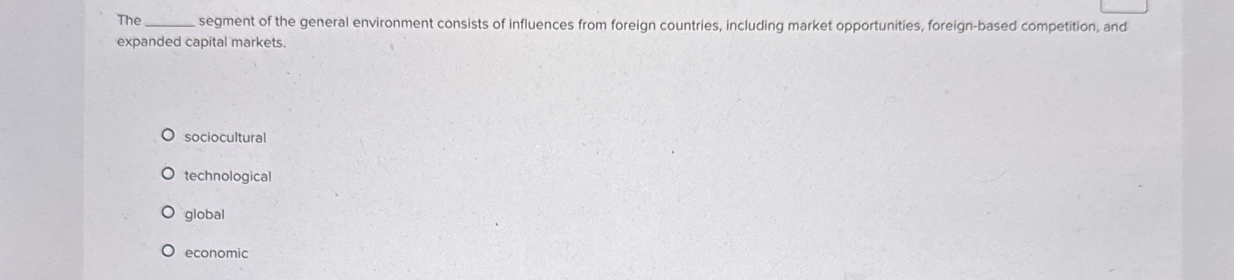 Solved Thesegment of the general environment consists of | Chegg.com