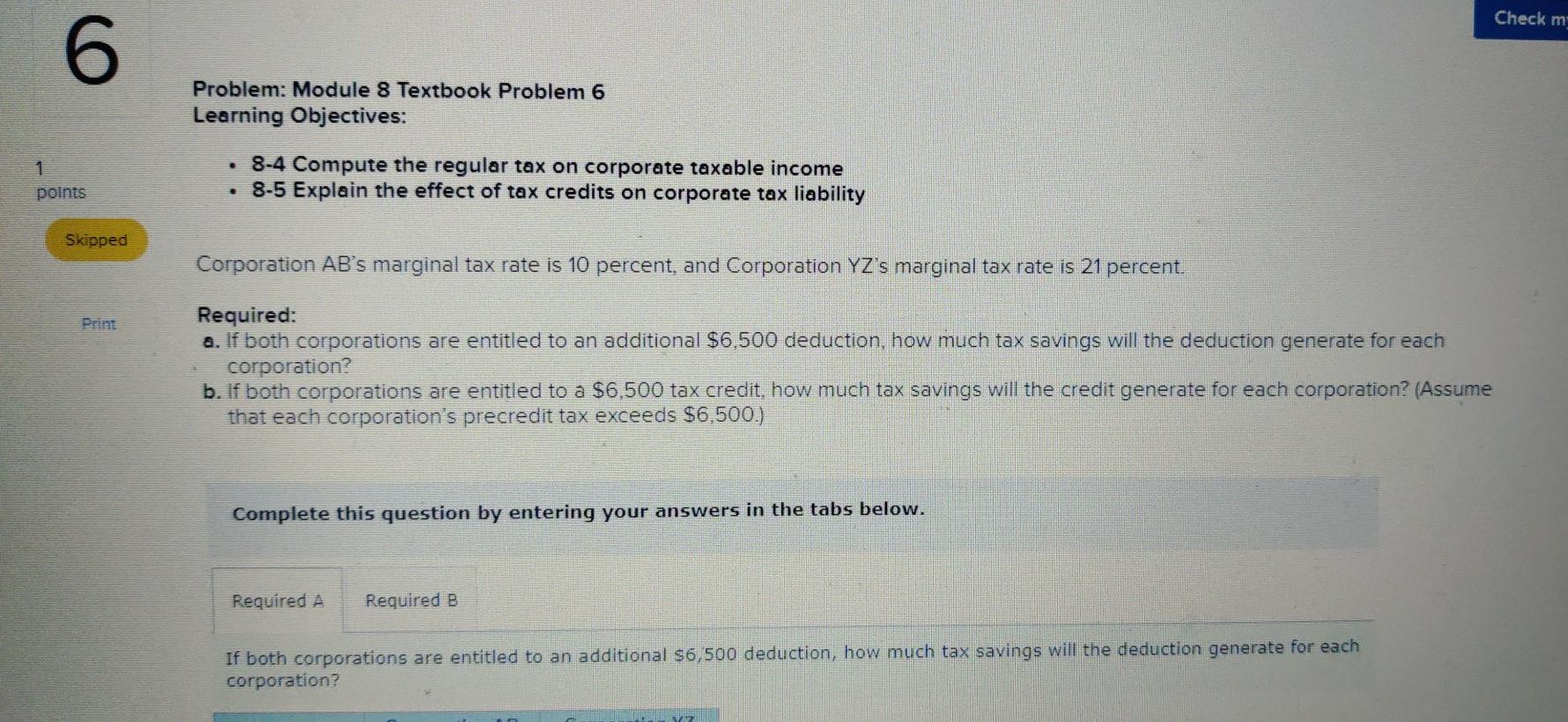 Solved Check my 6 Problem: Module 8 Textbook Problem 6 | Chegg.com