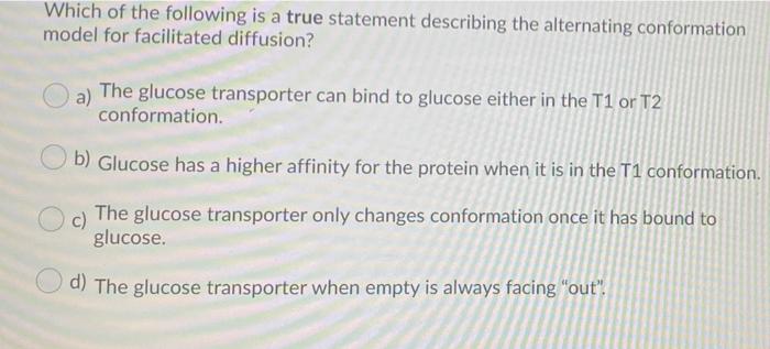 Solved Which of the following is a true statement describing | Chegg.com