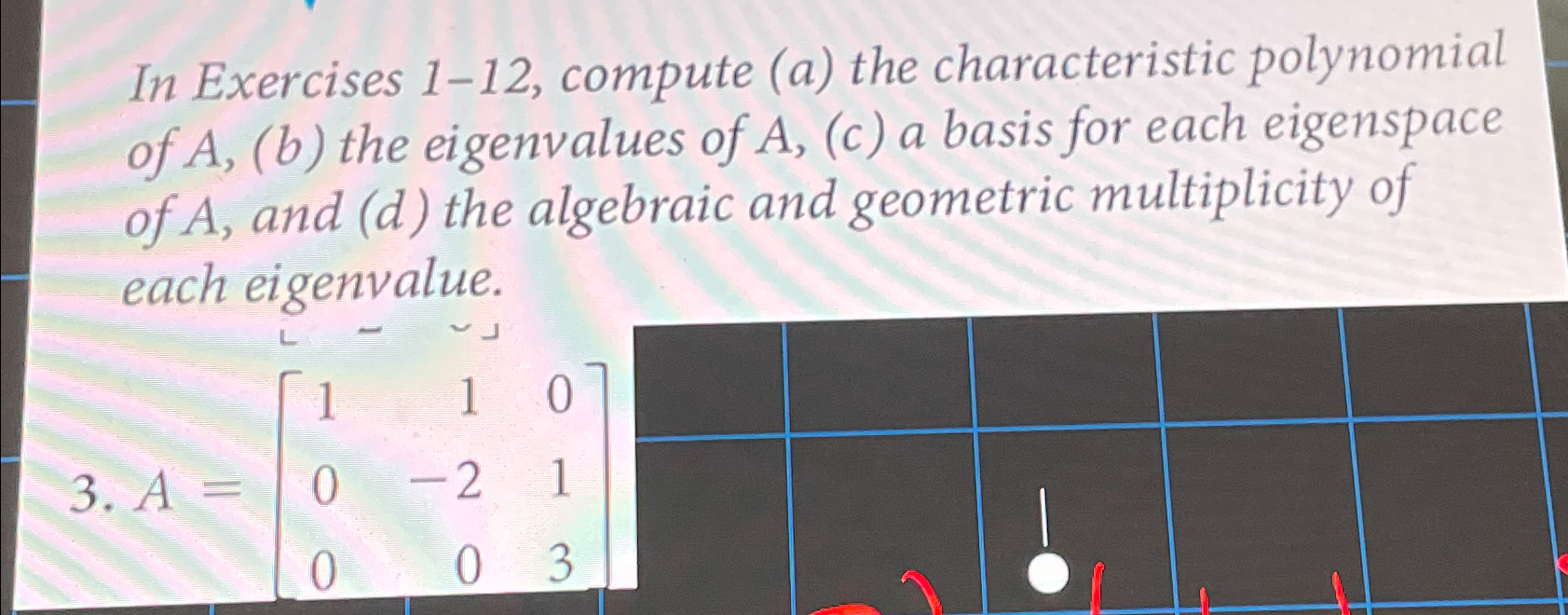 Solved In Exercises 1-12, ﻿compute (a) ﻿the characteristic | Chegg.com