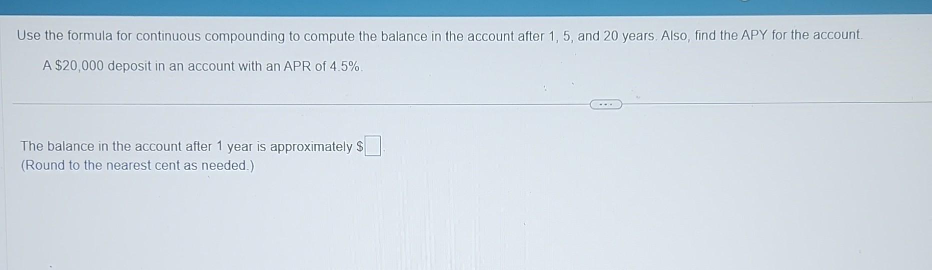 Solved Use the formula for continuous compounding to compute | Chegg.com