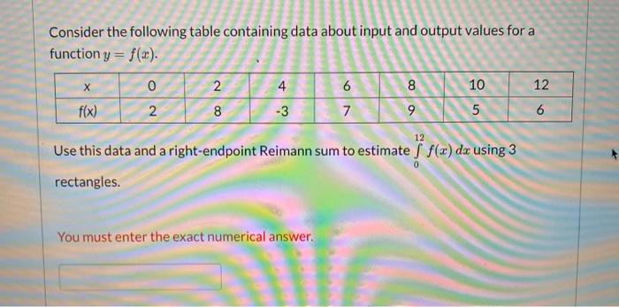 Solved Consider the following table containing data about | Chegg.com