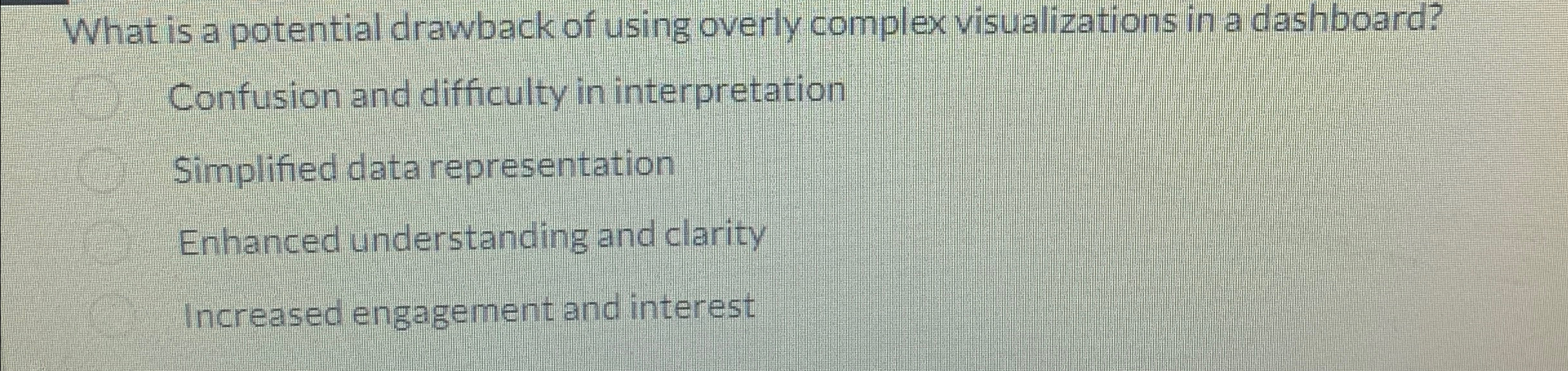 Solved What is a potential drawback of using overly complex | Chegg.com