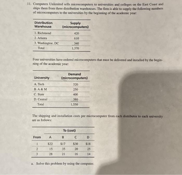 Solved 1. Computers Unlimited sells microcomputers to | Chegg.com